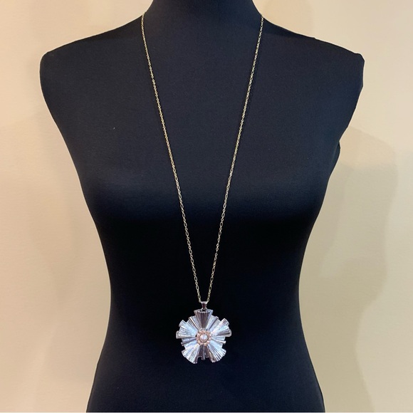 Jessica Simpson | Jewelry | 78 Chain With Silver Flower Pendant | Poshmark